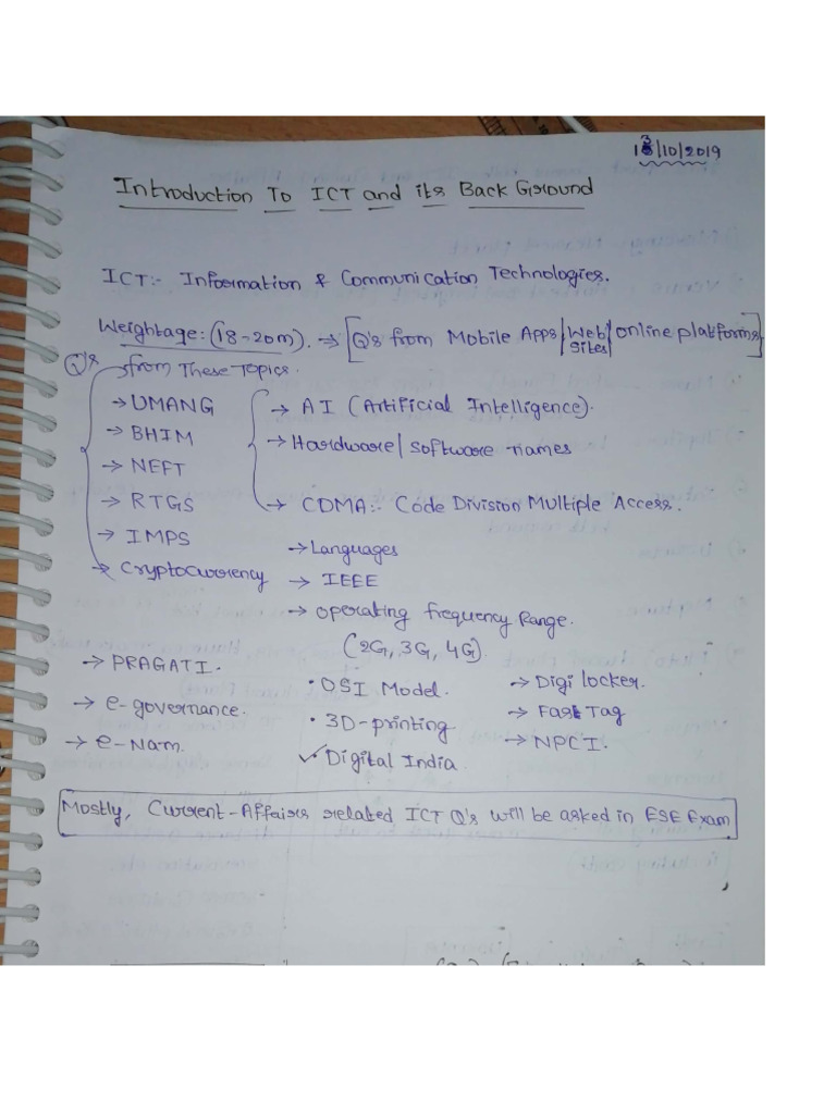 ICT Notes for UPSC Preparation | PDF