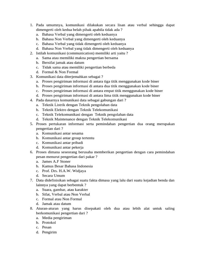 Ulangan Harian TLJ 11 TKJ 2023 | PDF