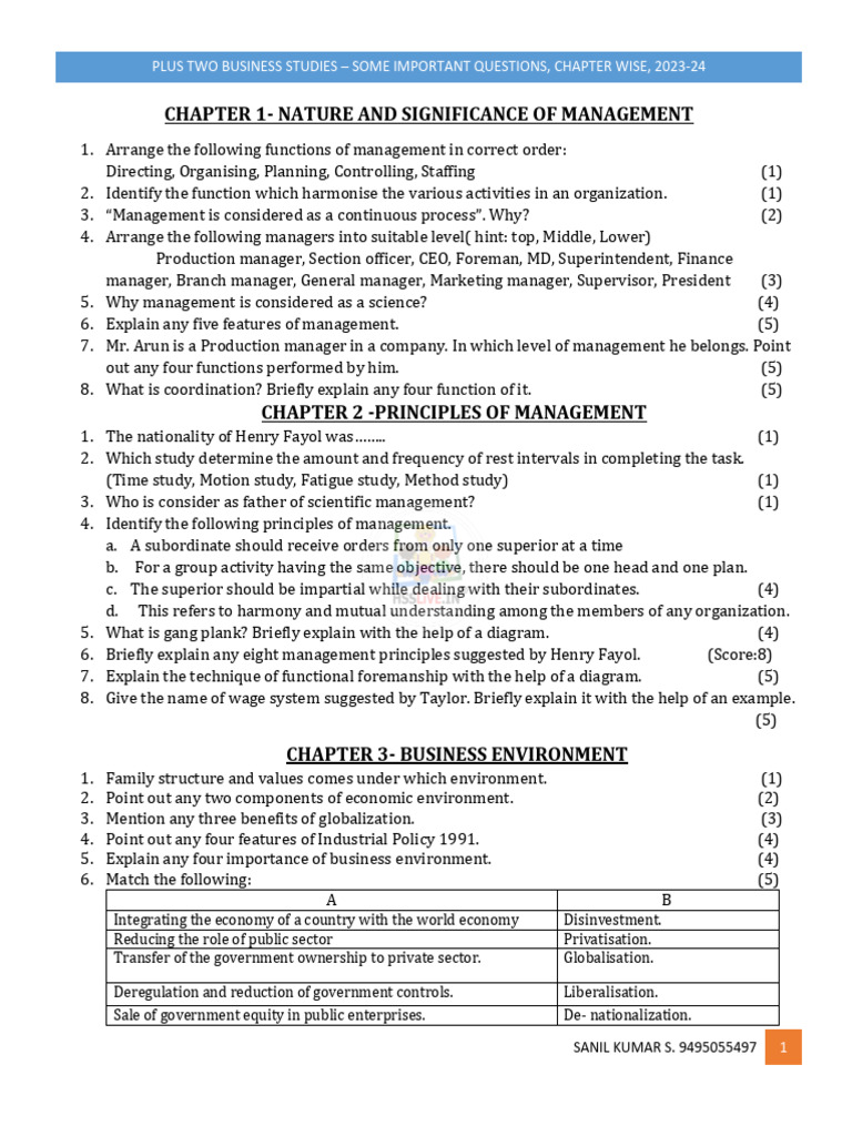 Hsslive - XII - BS - REVISION - IMPORTANT QNS 2024 | PDF | Capital (Economics) | Marketing