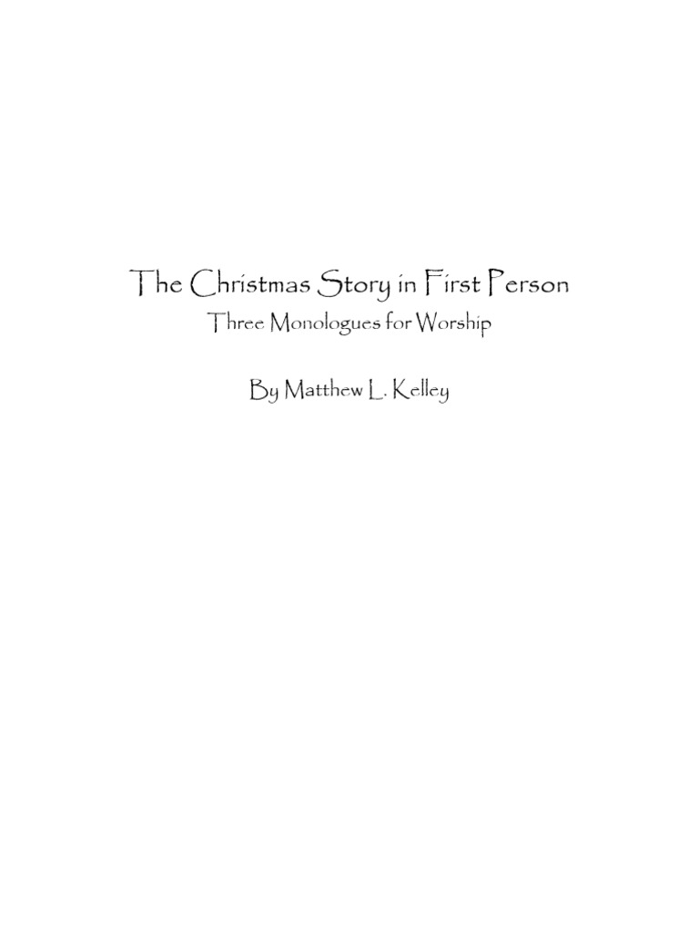 Christmas Monologues | PDF | Nativity Of Jesus | Jesus