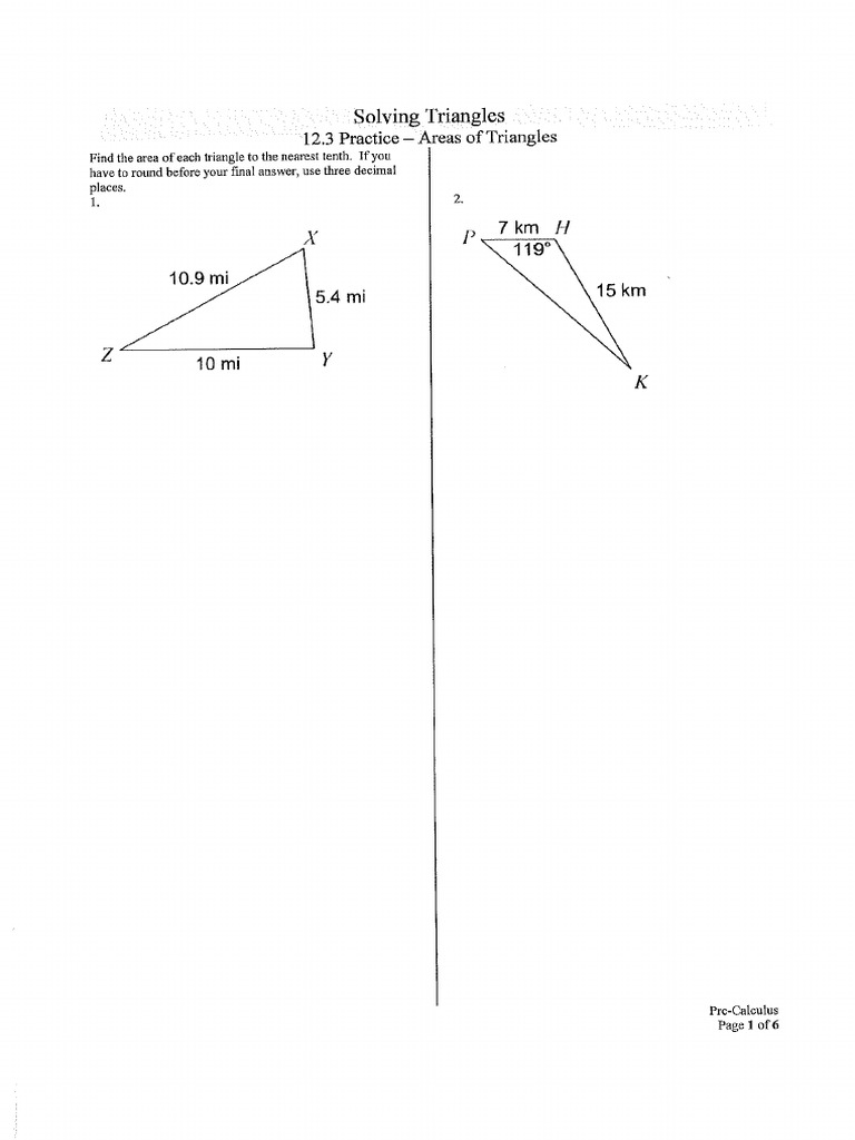 Area of A Triangle Clean | PDF