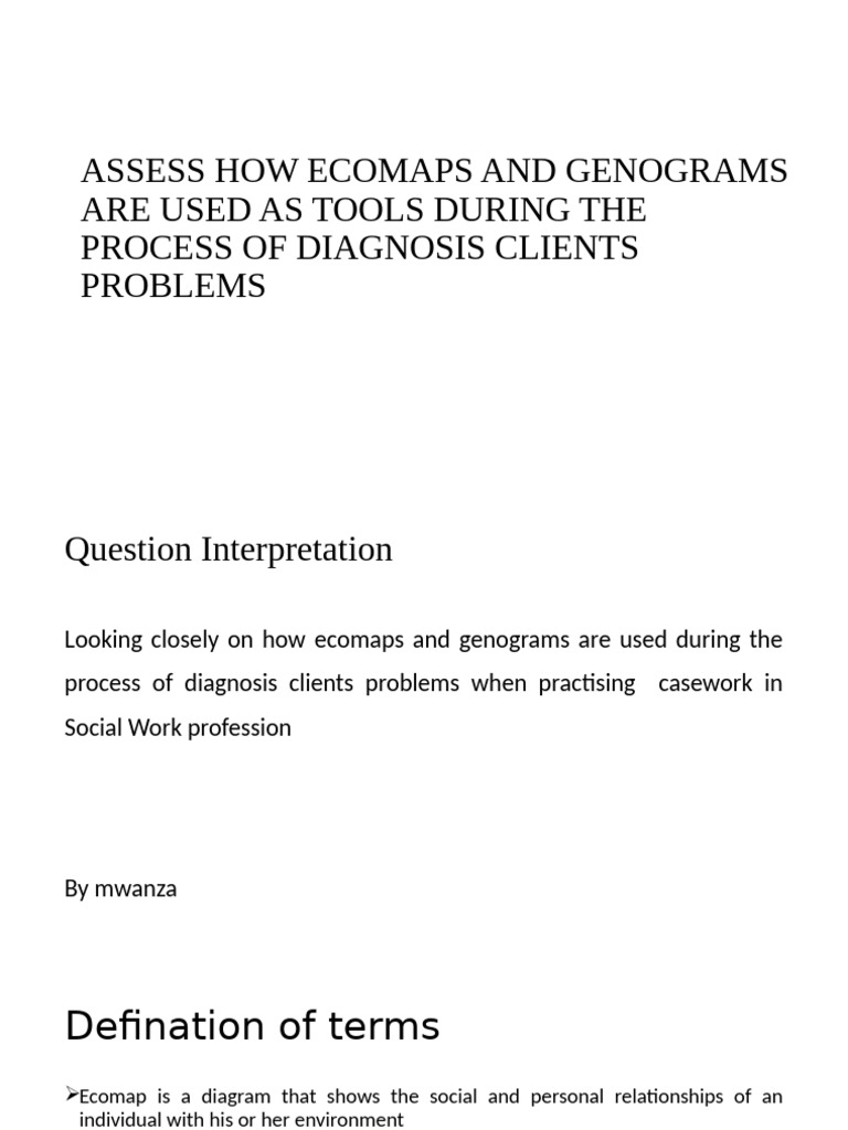 Ecomaps and Genograms (Client Problem Diagnosis Tools) | PDF ...
