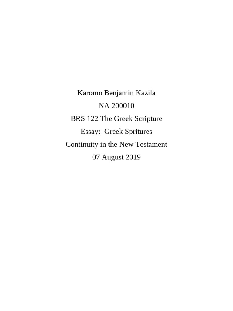 BRS 122 Greek Scripture 2 | PDF | Jesus | Book Of Revelation