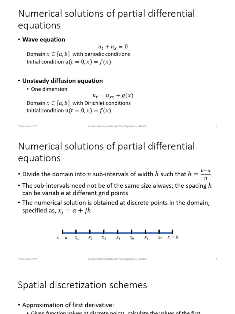 Lecture2 Part5 Spatialdiscretization Partialdifferentialequations | PDF | Partial Differential ...