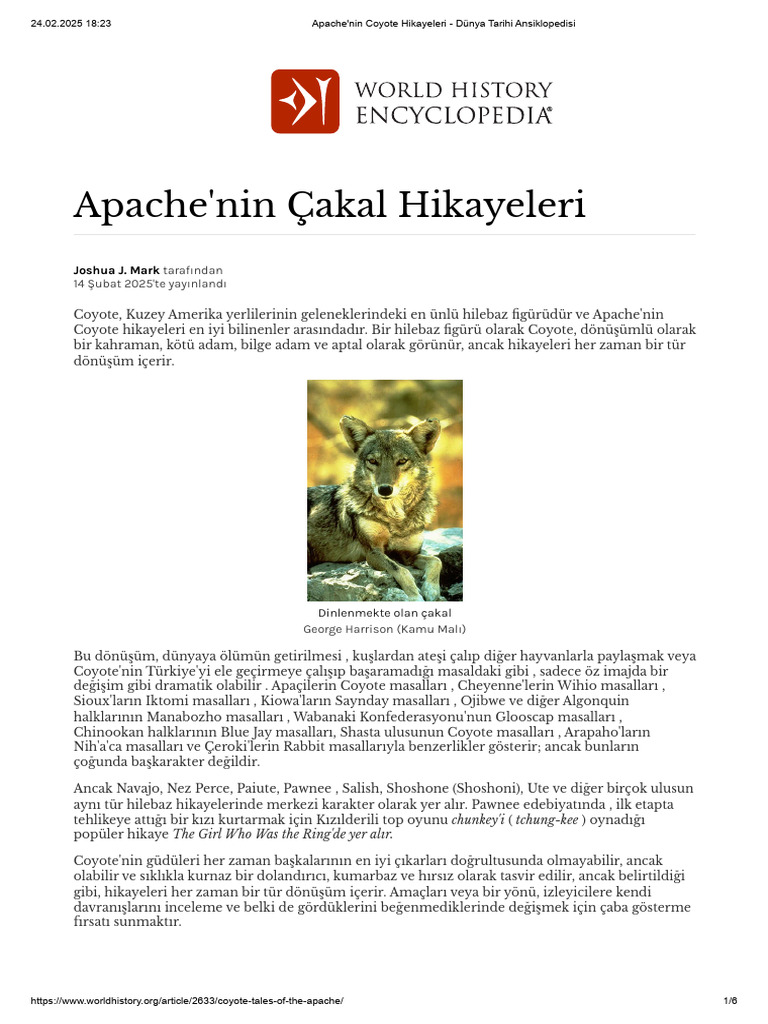 Apache Coyote Tales: Trickster Legends | PDF | Native American Tribes ...