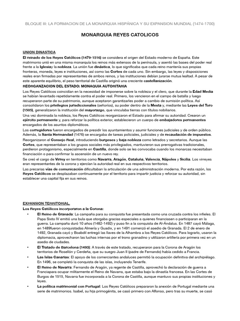 Reyes Catolicos y Austrias. | PDF | Imperio español | España