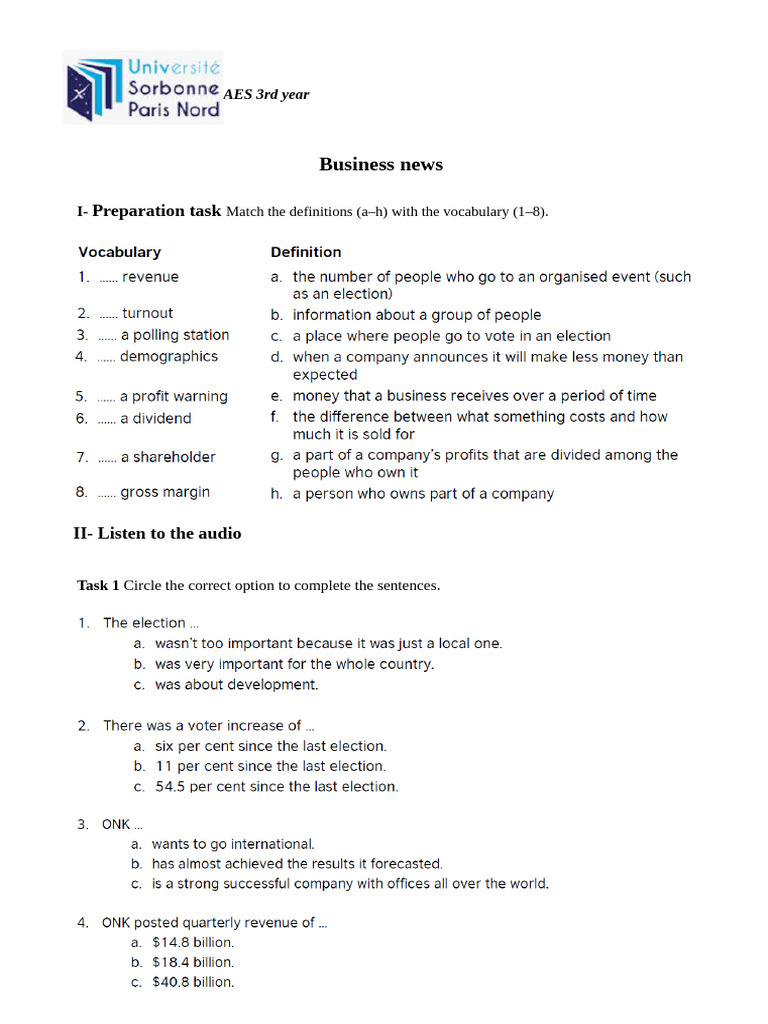 Lesson3 Business News | PDF