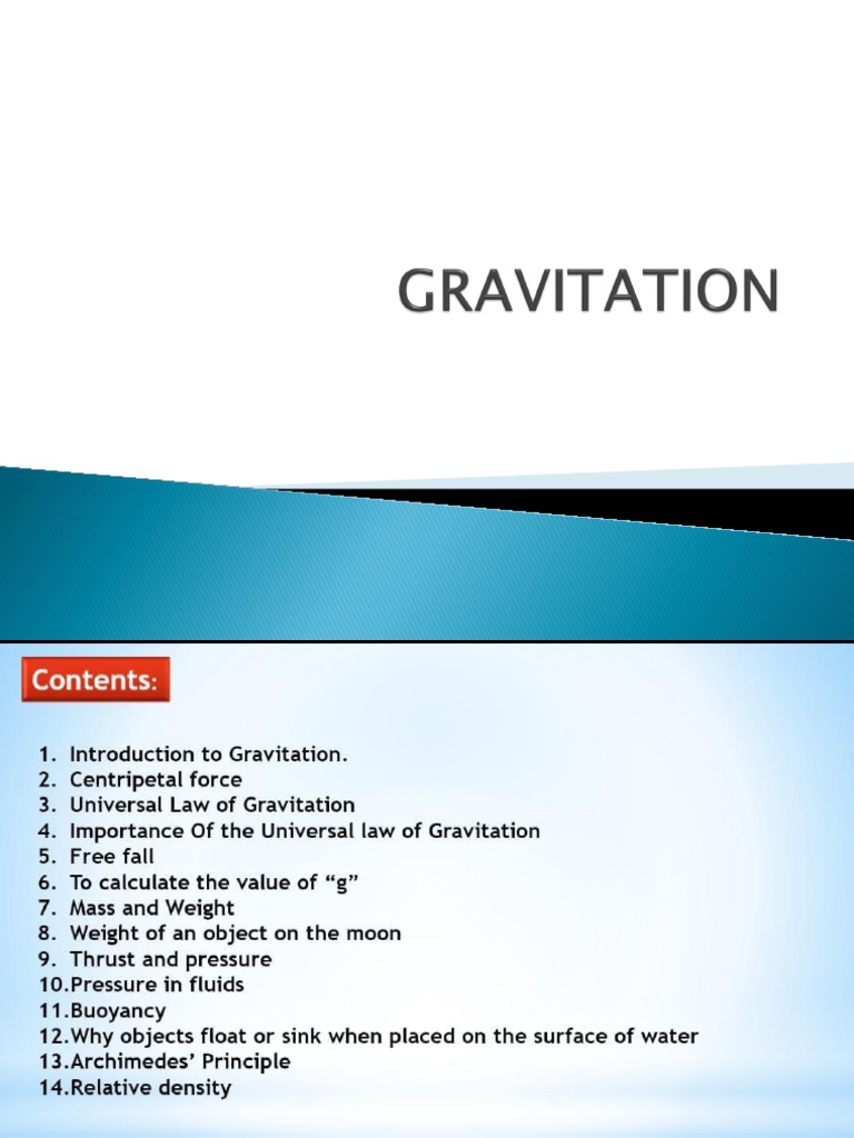 GRAVITATION | PDF