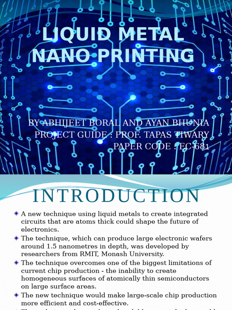 Liquid Metal Nano Printing - Process Presentation | PDF | Semiconductor ...
