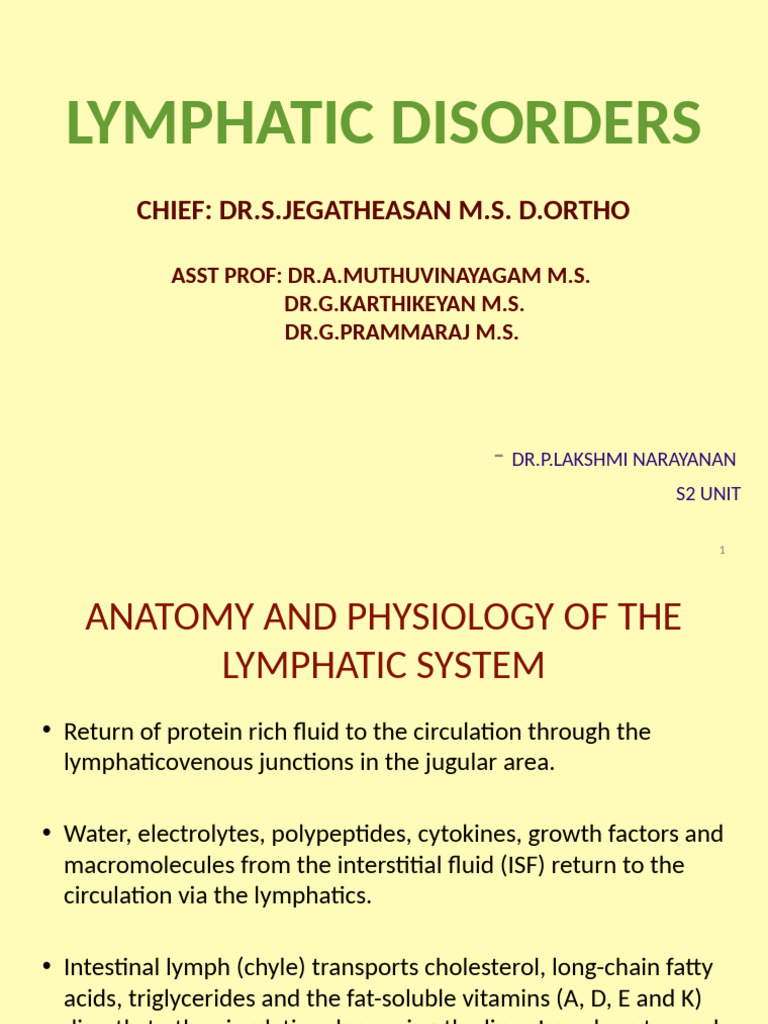Lymphatic disorders final 2 | PDF | Lymphatic System | Lymph
