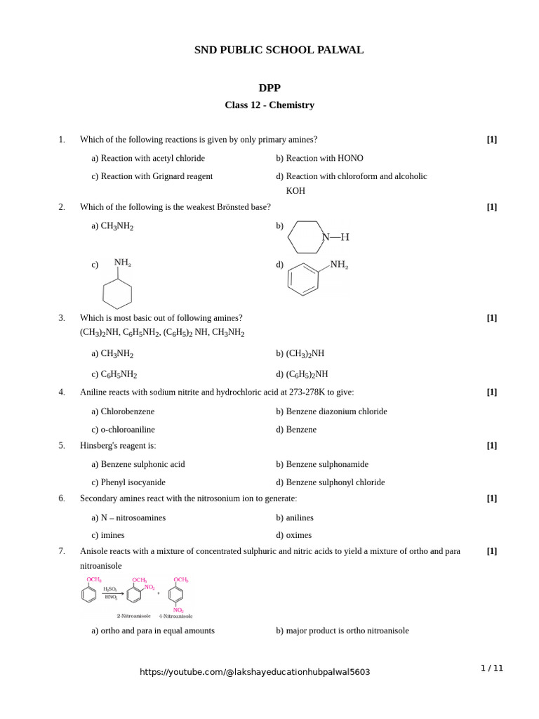 Dpp 19 | PDF | Amine | Chemical Reactions