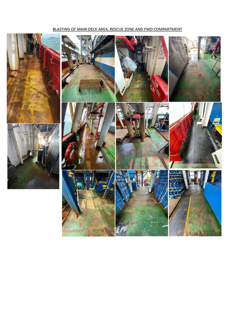 Blasting of Main Deck Area | PDF