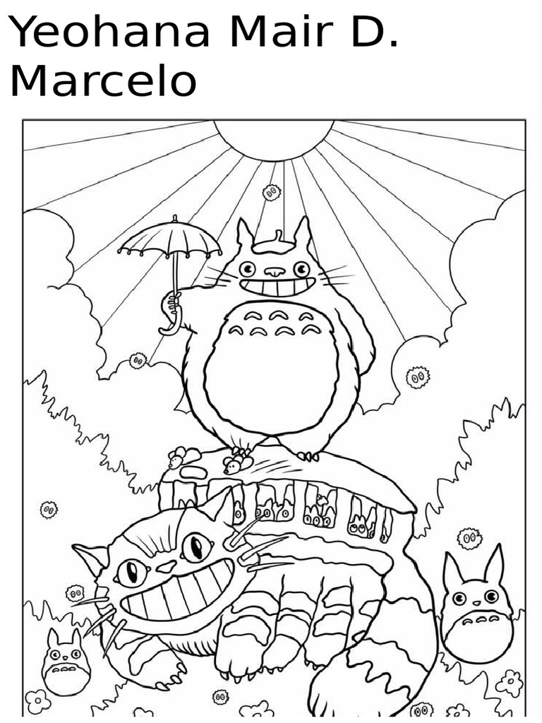 Totoro coloring activities for Hana | PDF