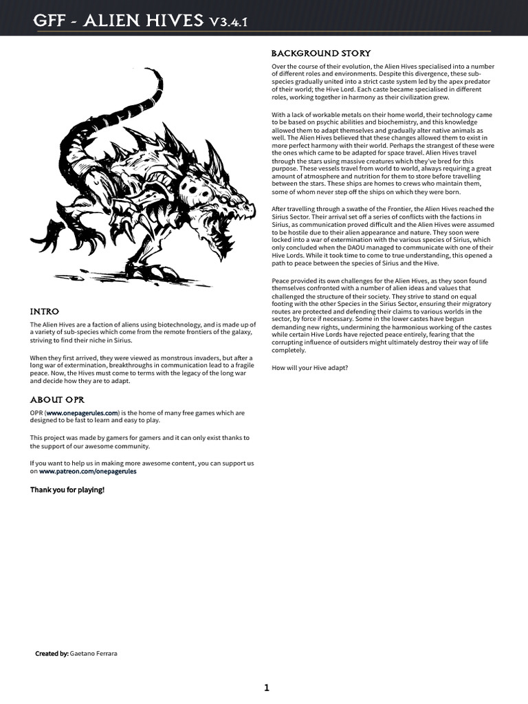 GFF - Army Book 3.4.1 | PDF | Extraterrestrial Life