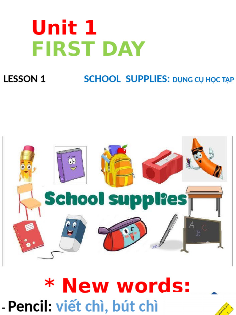Unit 1: First Day | PDF