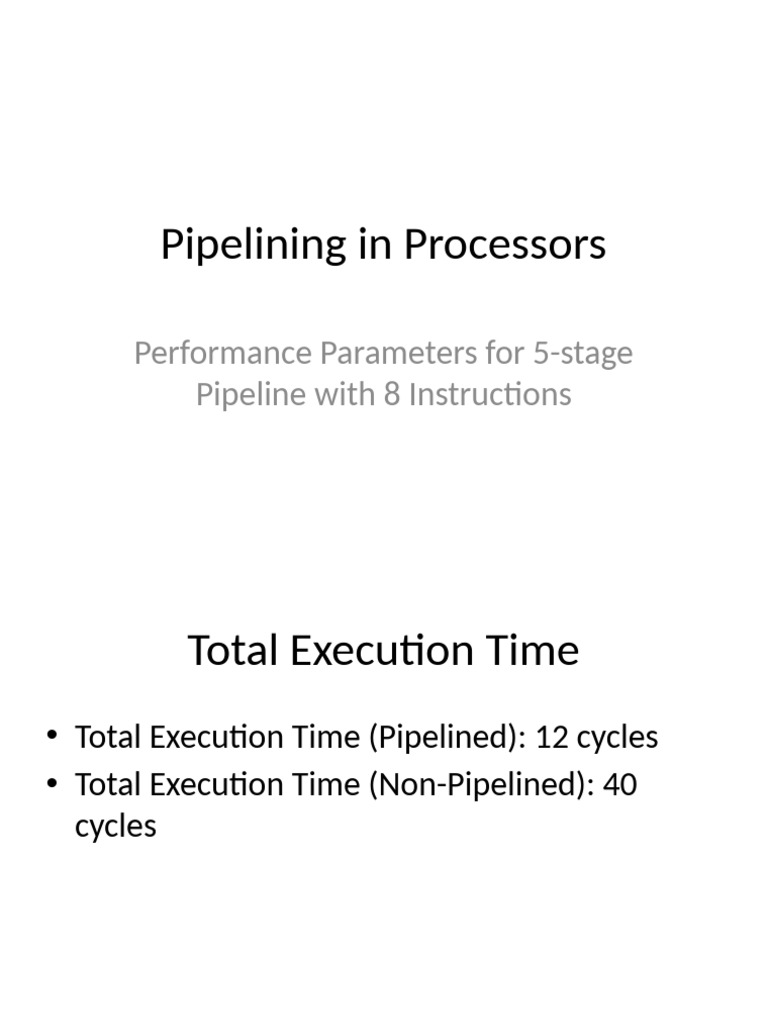 Pipelining_Performance_Parameters | PDF