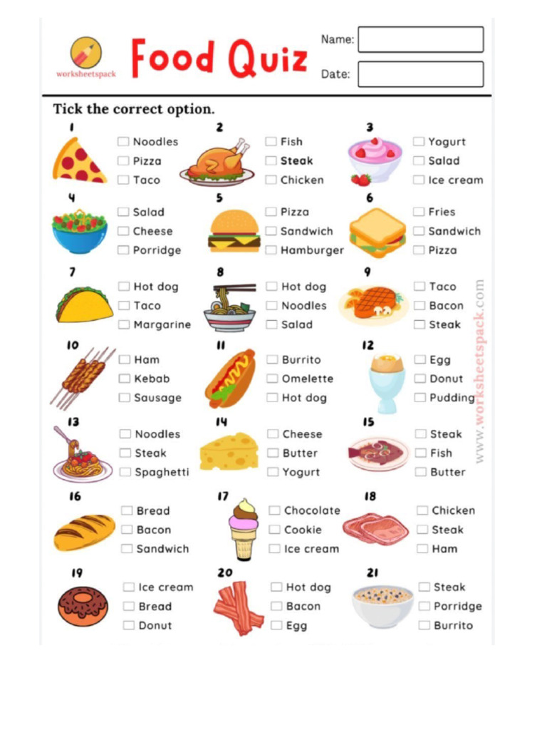 Food Vocabulary | PDF