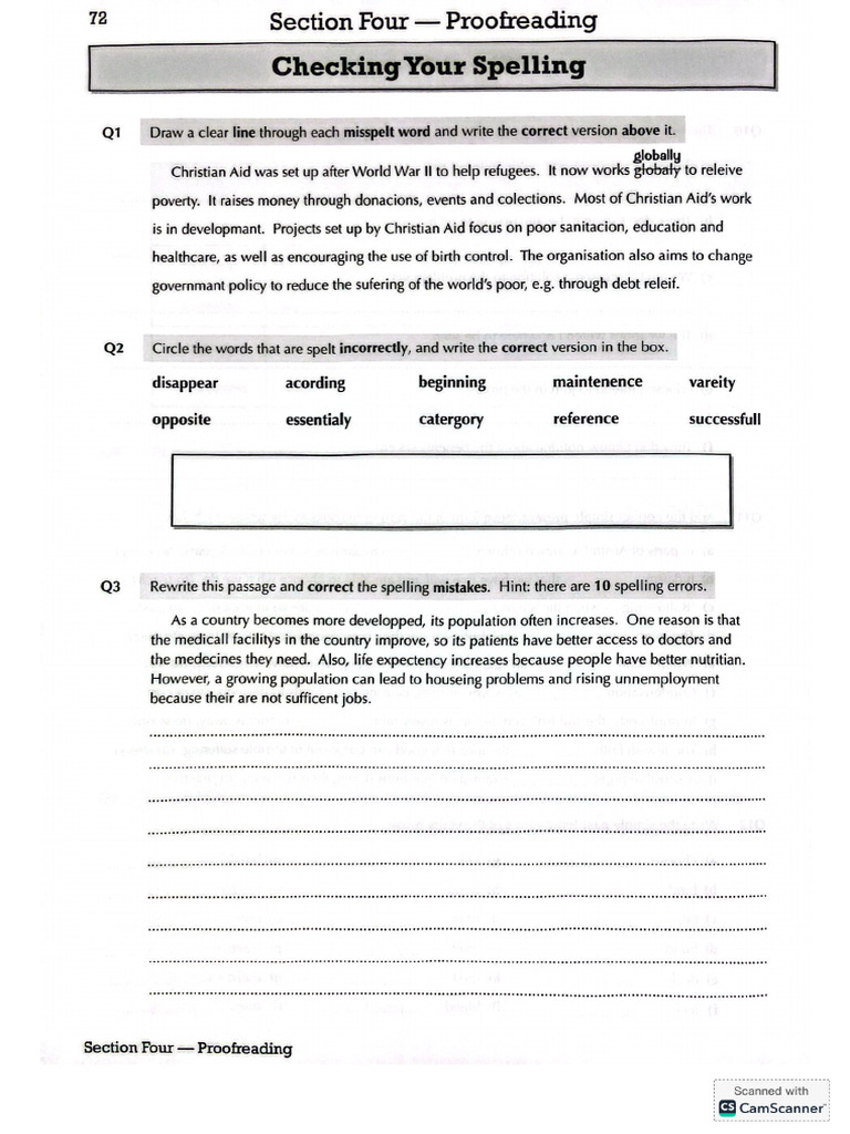 Spelling and Punctuation | PDF
