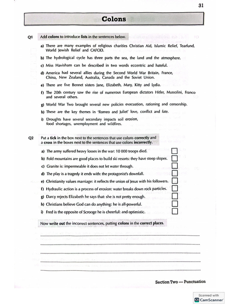 Colons and Semicolons | PDF