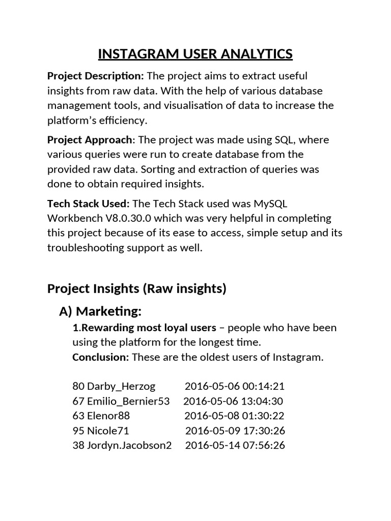 TRAINITY Instagram Analytics | PDF | Databases | Data Management