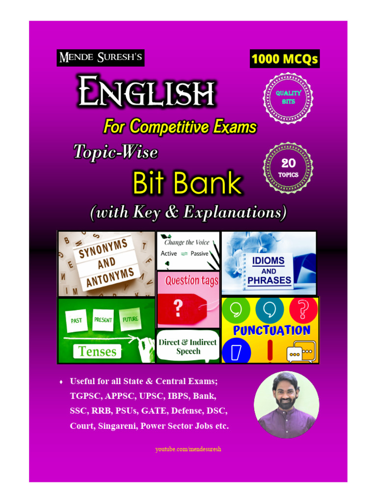 Sample Copy-English Bit Bank | PDF | Plural | Linguistic Morphology