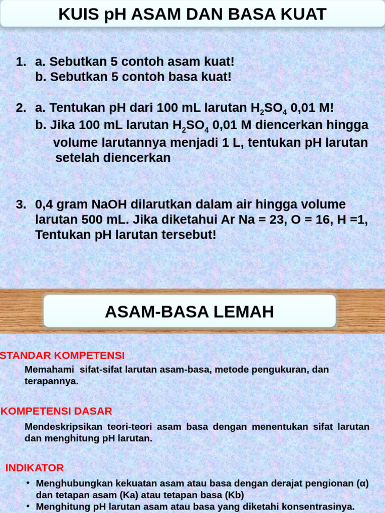 3. Konsep Ph Asam Dan Basa Lemah | PDF