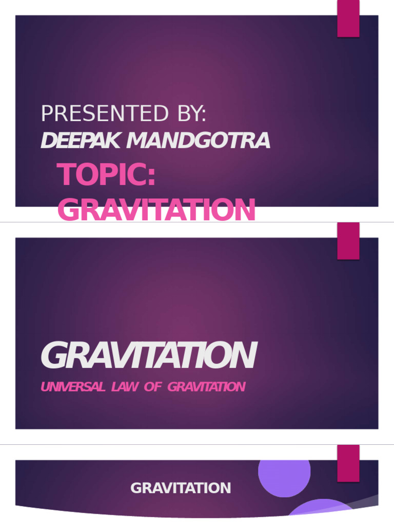 GRAVITATION | PDF | Gravity | Weight