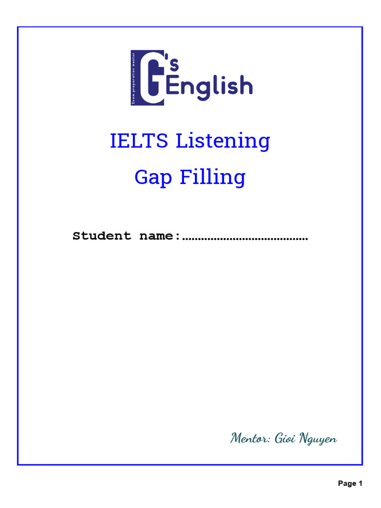 1.5 IELTS - Listening Gap Fill Cam 8-12 (20.06.23) | PDF | Geography