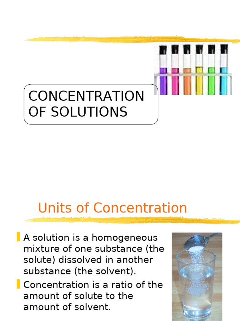 Understanding Solution Concentration | PDF | Concentration | Chemistry