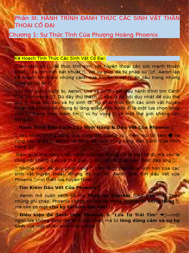 Truyện HTCB Phần 3 Chương 1 Phoenix | PDF