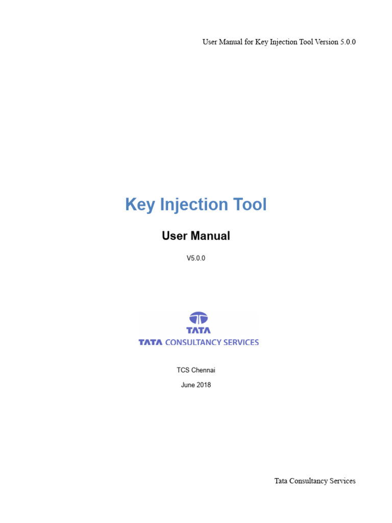 Key Injection Tool Manual | PDF | Device Driver | Computing