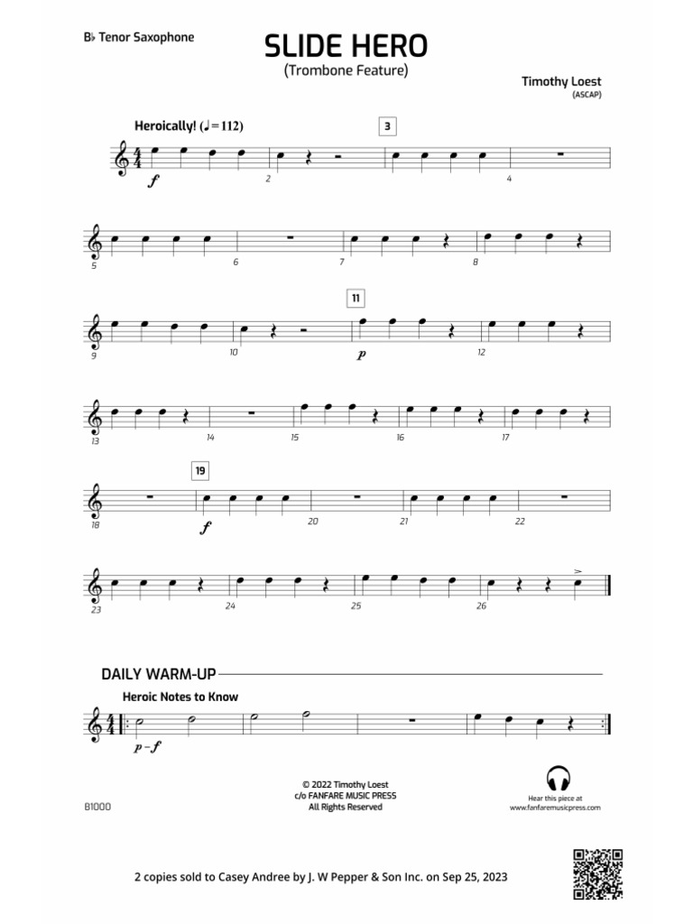 Slide+Hero+Tenor+Saxophone | PDF