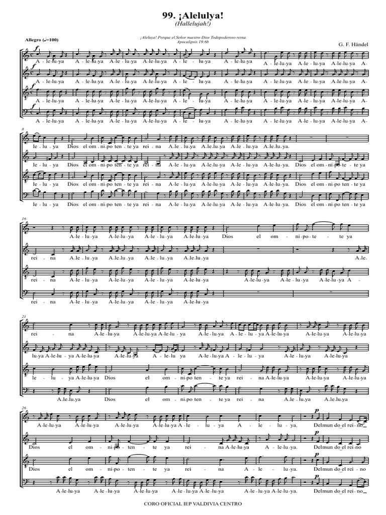 39.aleluya de Handel - 1 - Full Score | PDF