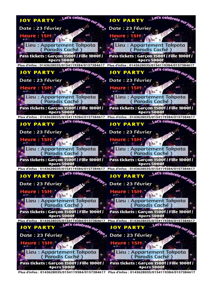 Joy Partty Ticket | PDF