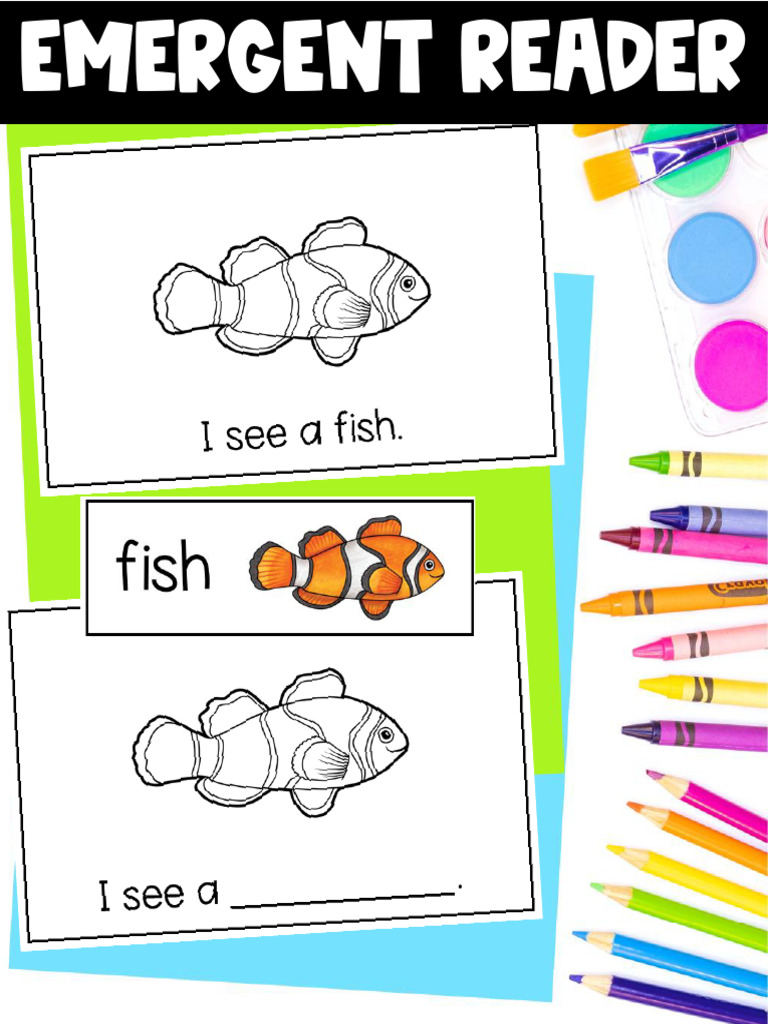 OceanAnimalsEmergentReaderBookVocabularyCards 1 | PDF