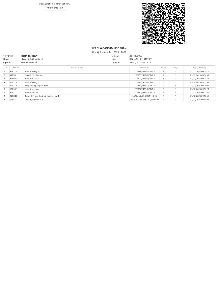 TKB HK2 Năm 2 | PDF