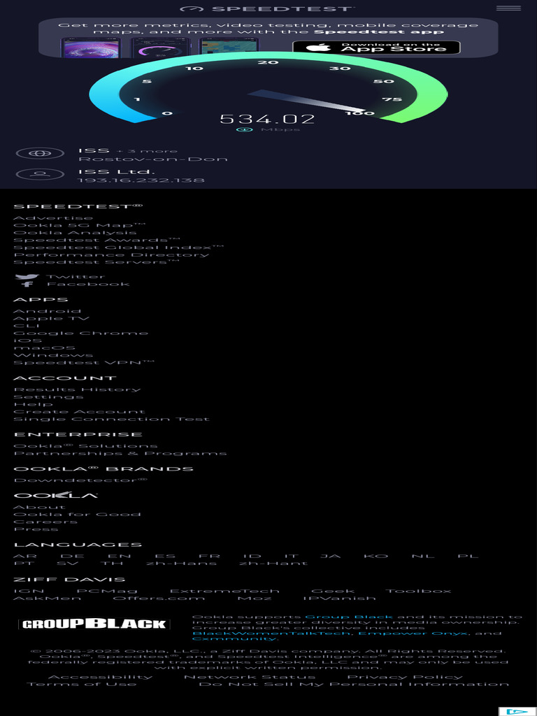 Speedtest by Ookla - The Global Broadband Speed Test | PDF