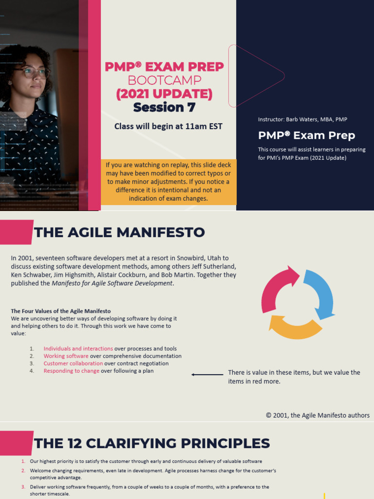 PMP ATP Bootcamp Session 7 | PDF | Scrum (Software Development) | Agile Software Development