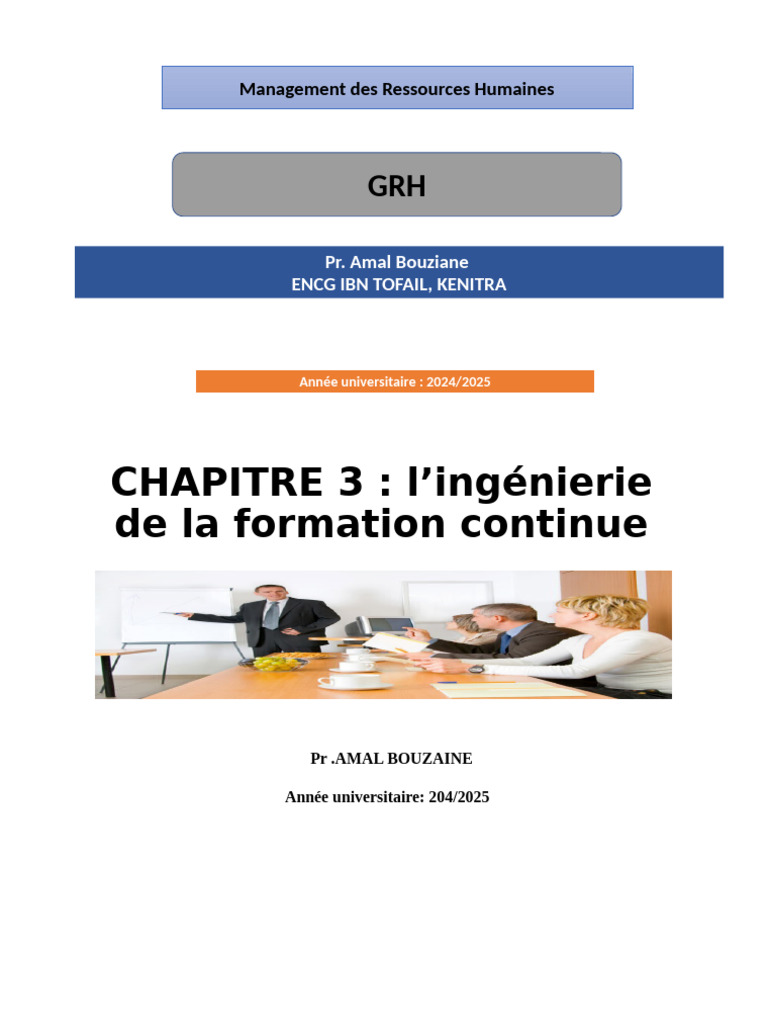 Cours GRH Approfondi Encg - Copie | PDF | Salaires | Pédagogie