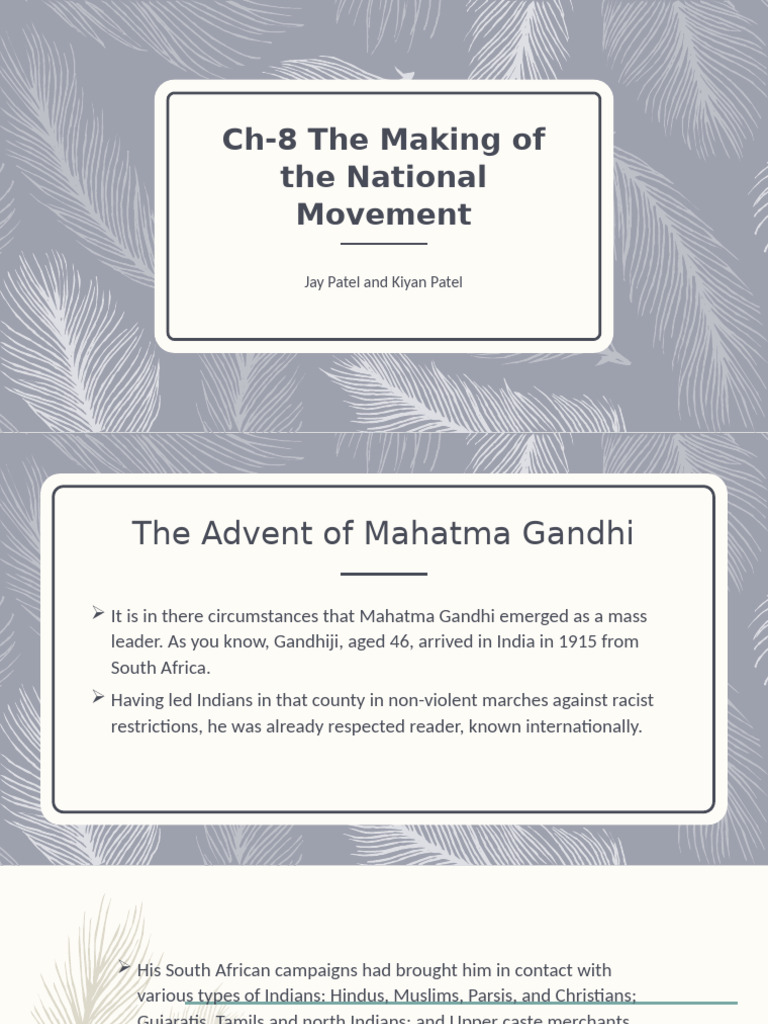 Ch-8 The Making of The National Movement | PDF