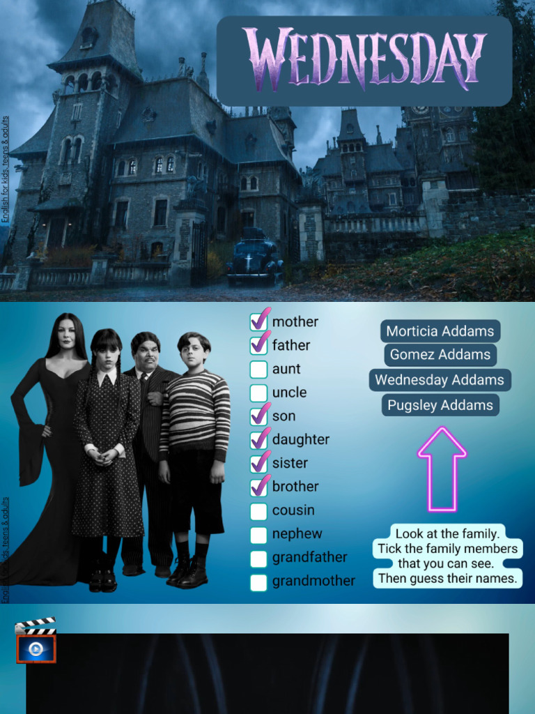 Wednesday Lesson 1 A1-A2 English for kids teens and adults by Maria ...