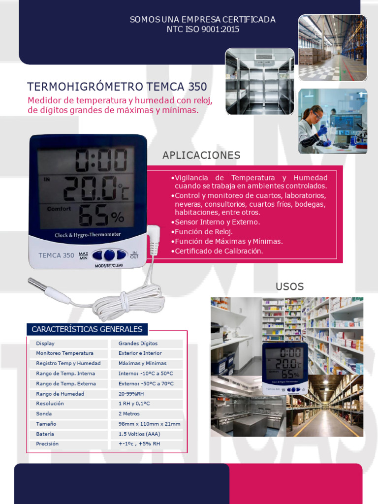 Certificado de Calibración TEMCA 350 | PDF