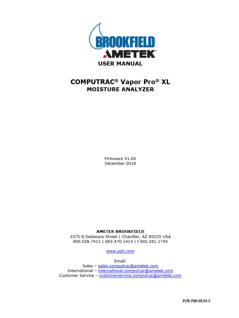 700-0133-C - Manual, Vapor Pro XL | PDF | Usb | Installation (Computer ...