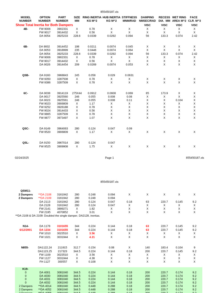 Marine Engine Mass Elastic Data - 02 - 21 - 08 Vibracion Motores Cummins | PDF | Gear | Diesel ...
