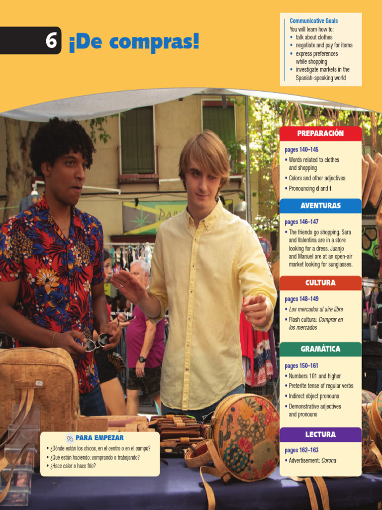 Compras y vocabulario en español | PDF | Ropa