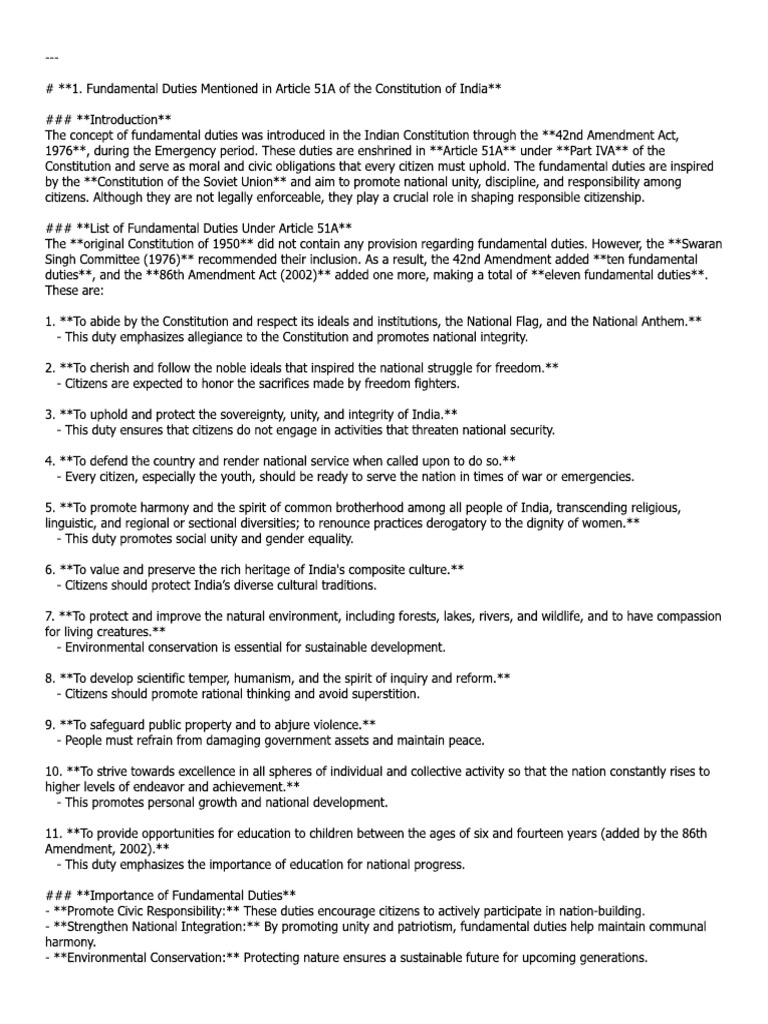 CVAC (Constitutional Values) CompleteNotes Semester 1 | PDF