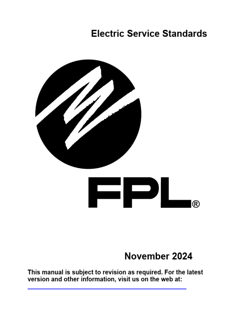 FPL 2024 Electric-Service-Standards | PDF | Power (Physics ...