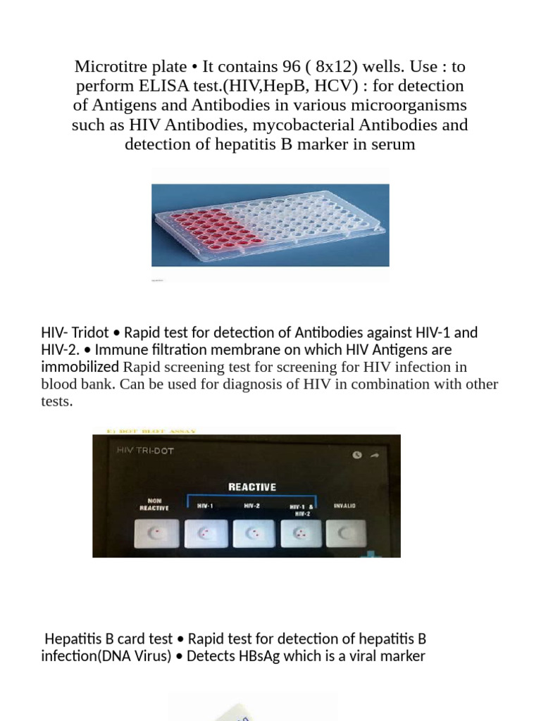 Immunology and Virology Spotters - 5th Sem MLT | PDF | Hiv | Virus