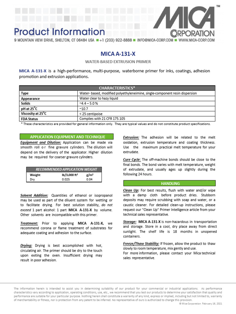 MICA A-131-X Water-Based Primer Guide | PDF | Building Engineering ...