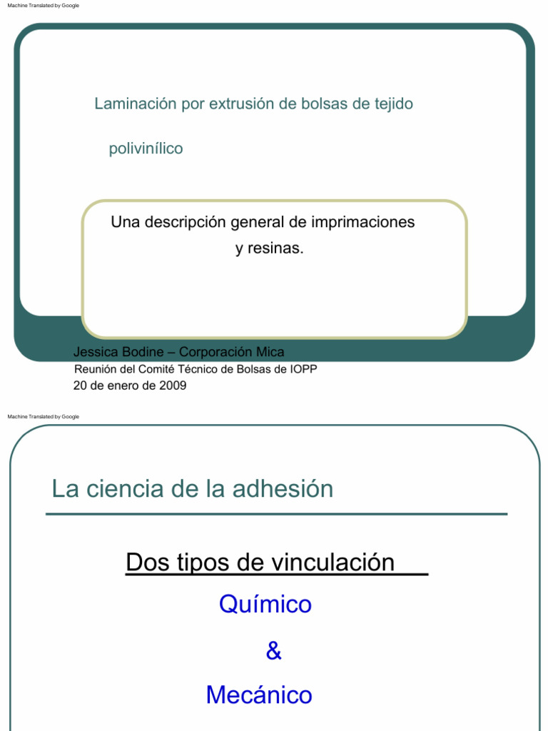 Eextrusion Lamination of Poly-Woven Bags | PDF | Extrusión | Adhesión